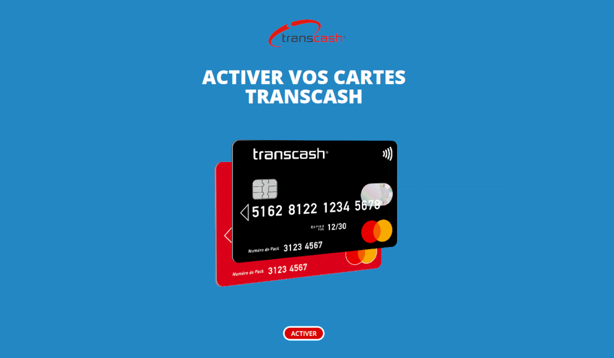 Activation carte Transcash en ligne | J'active ma carte prépayée