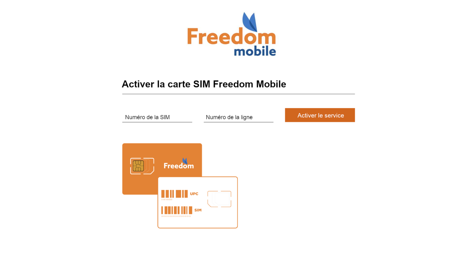 Activer carte SIM Freedom Mobile | Activation en ligne