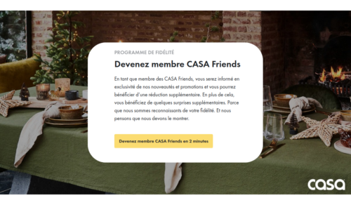 Comment activer ma carte CASA Friends en ligne