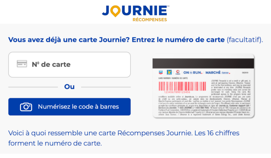 Activer carte Journie - Récompenses Pioneer, Ultramar, Chevron