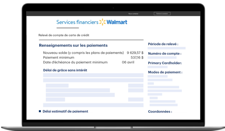 Inscription au relevé électronique Walmart Financière