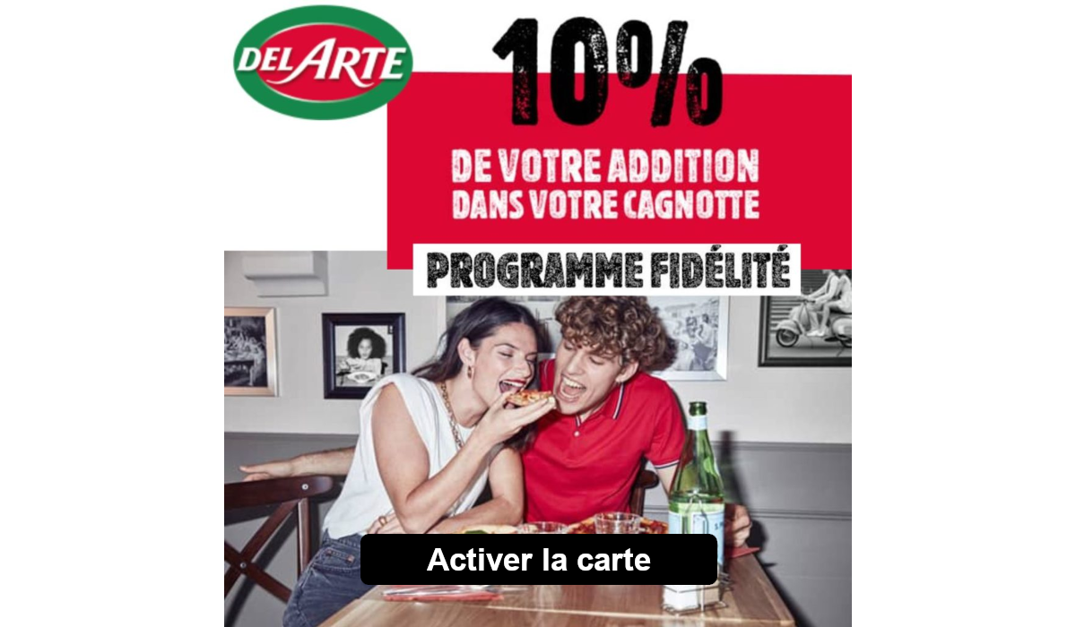 Activer la carte fidélité Del Arte - Programme fidélité à l'italienne