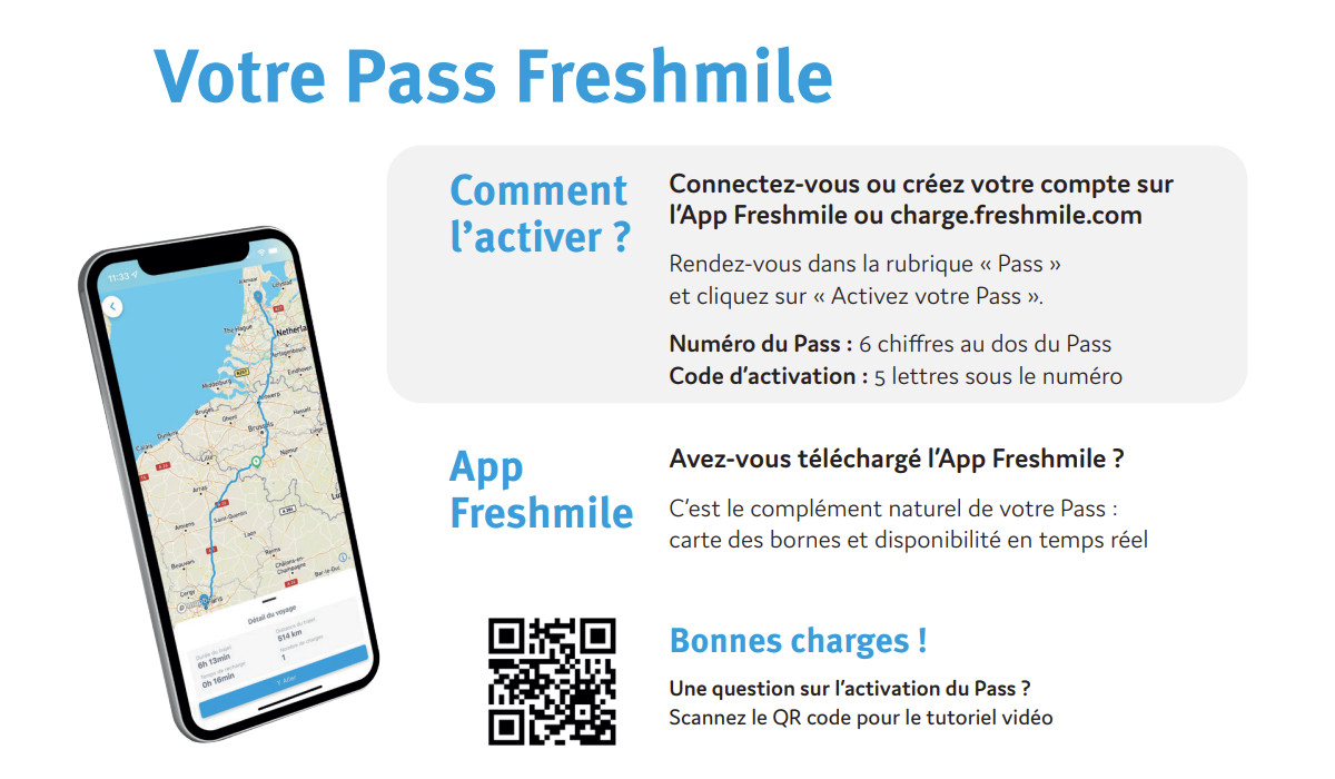 Comment activer le Pass Freshmile ? Accès aux bornes électriques